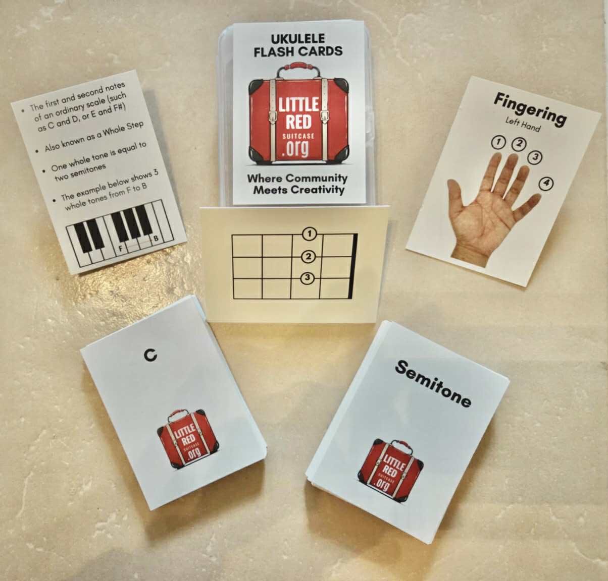 52 Ukulele Educational Flashcards! - Little Red Suitcase